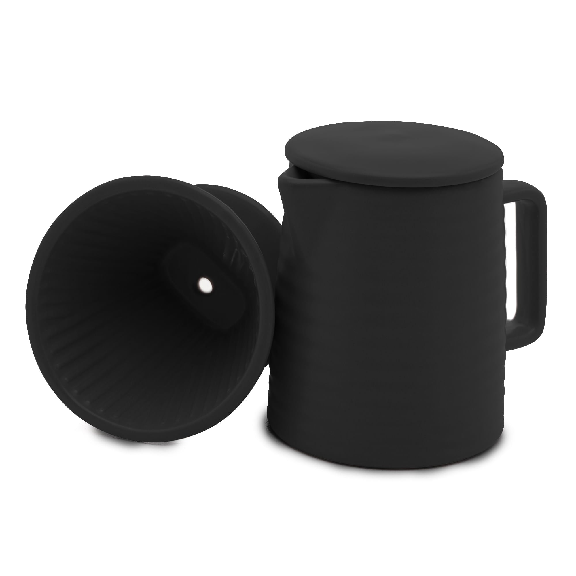 Bule com Tampa e Suporte para Filtro Preta – Ela Decora Bule com Tampa e Suporte para Filtro Preta – Ela Decora