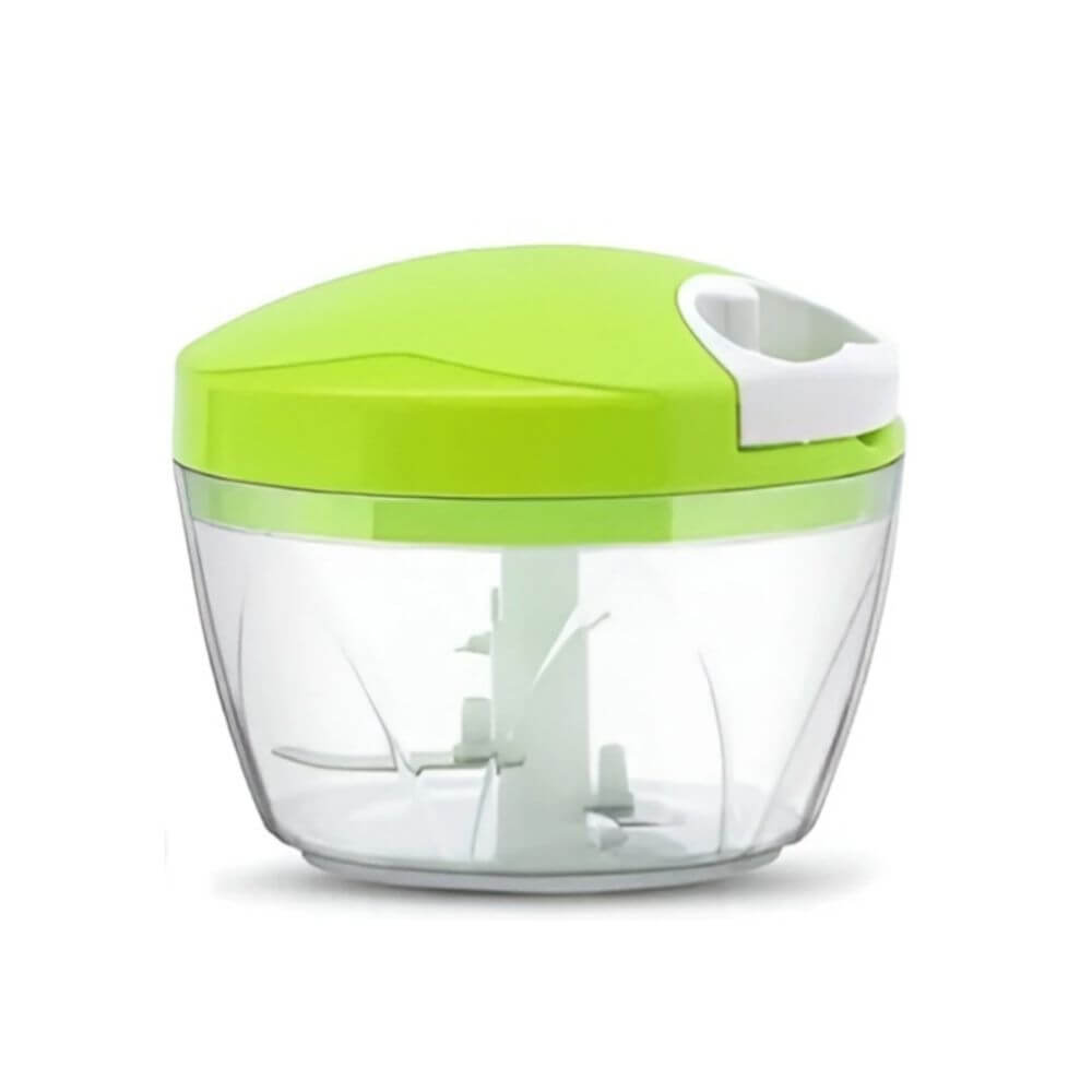 Mini Processador de Alimentos Manual 500ml Tampa Verde – Ela Decora